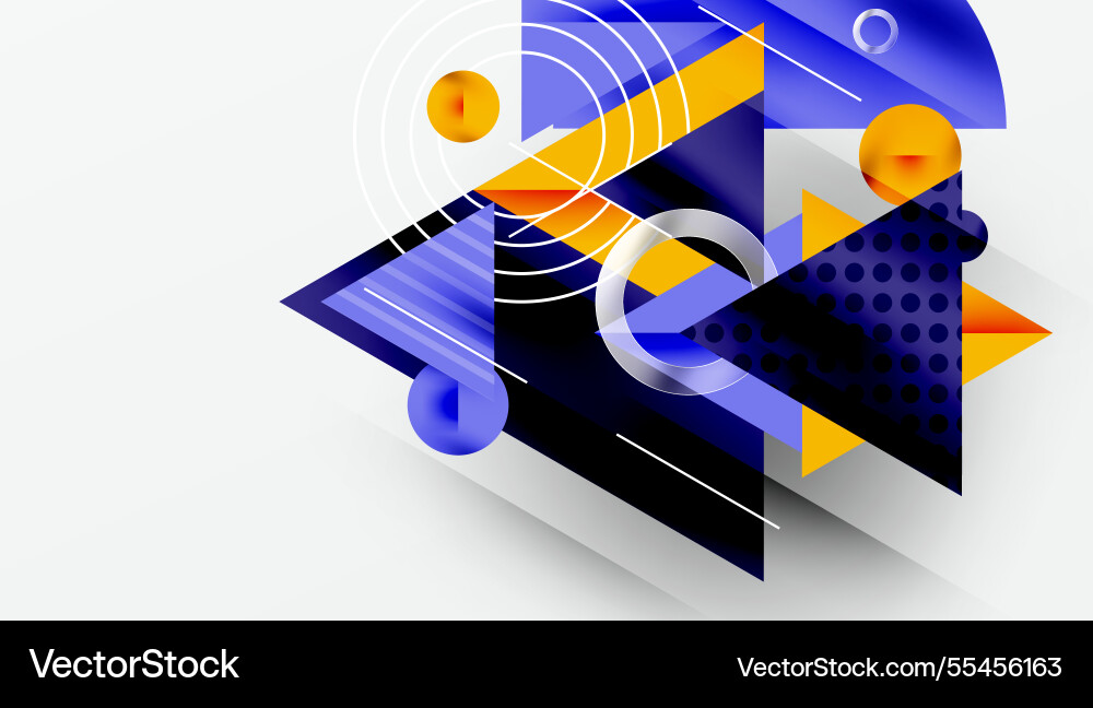 Modern geometric background - overlapping Vector Image