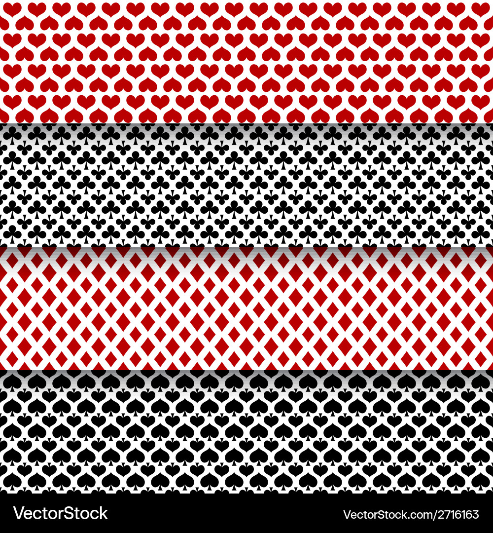 Playing Card Patterns Royalty Free Vector Image