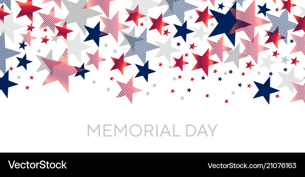 Red and blue american scattered stars Royalty Free Vector
