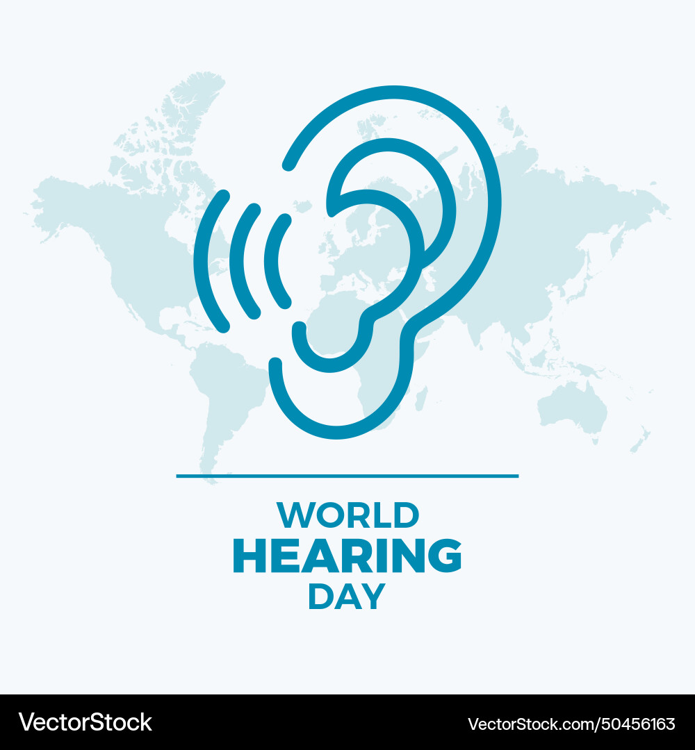 World hearing day poster Royalty Free Vector Image