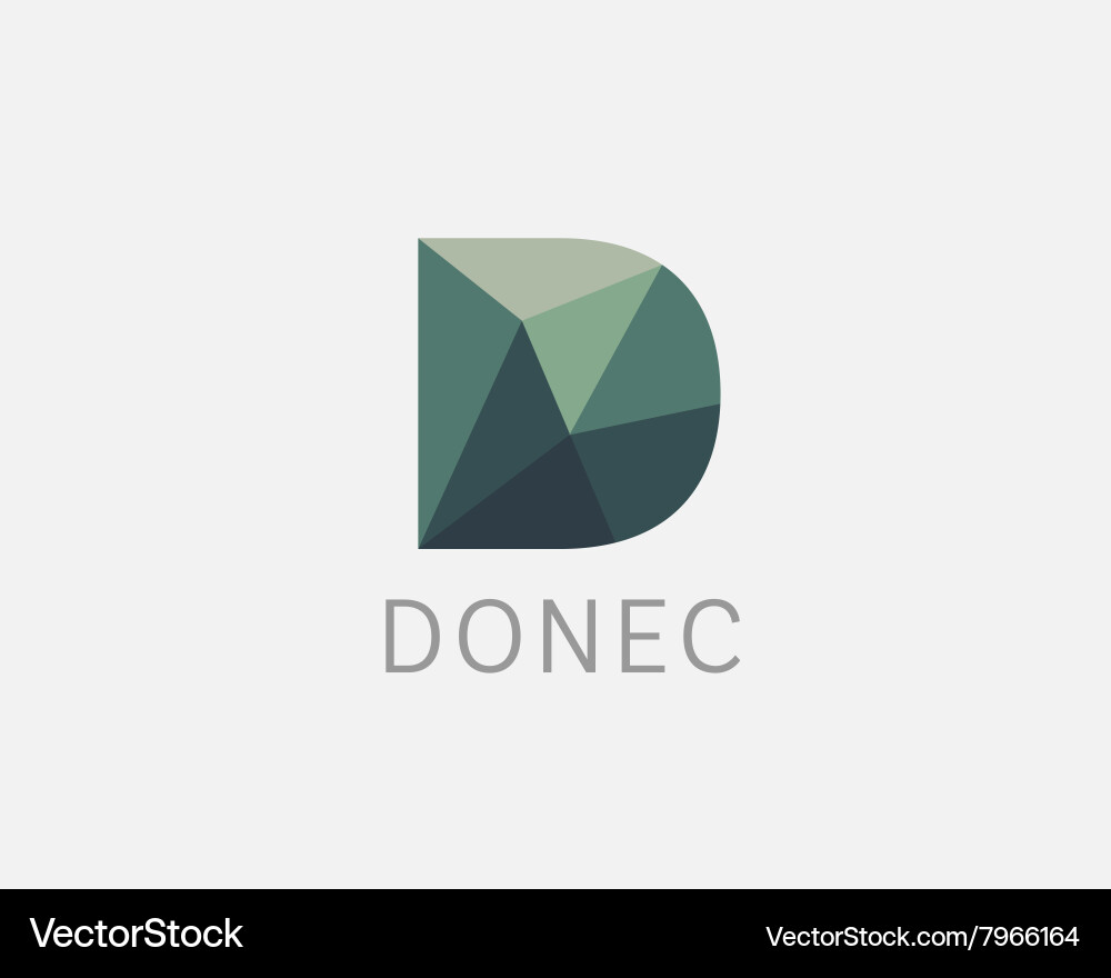 Abstract trend polygon letter d logo design Vector Image
