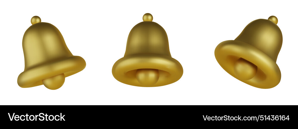 Bell notifications set of bells icon with new Vector Image