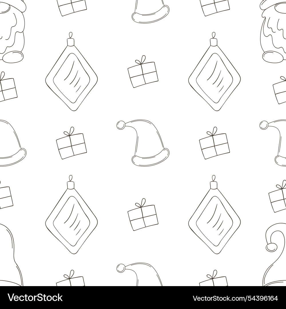 Christmas background coloring pattern in hand Vector Image