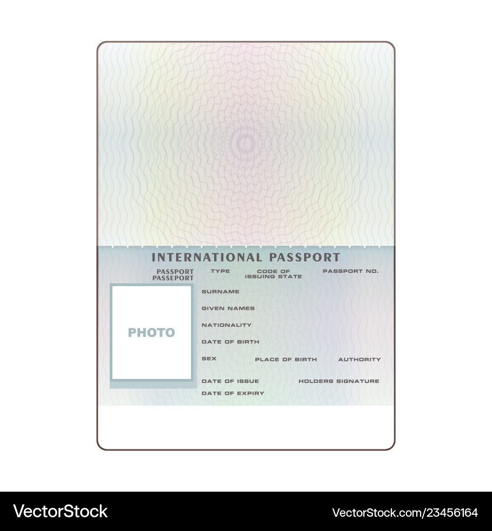 Passport Background Template