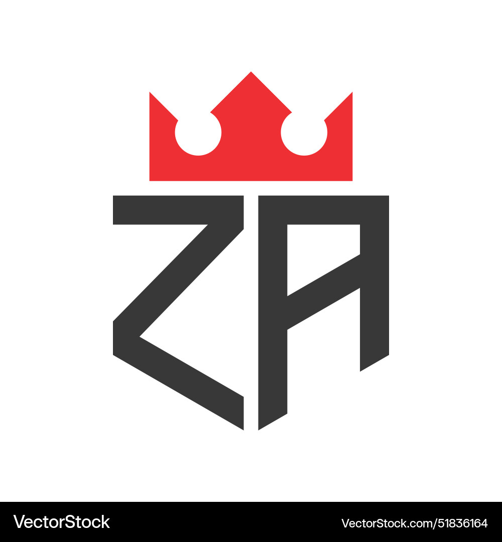 Letter za crown logo Royalty Free Vector Image