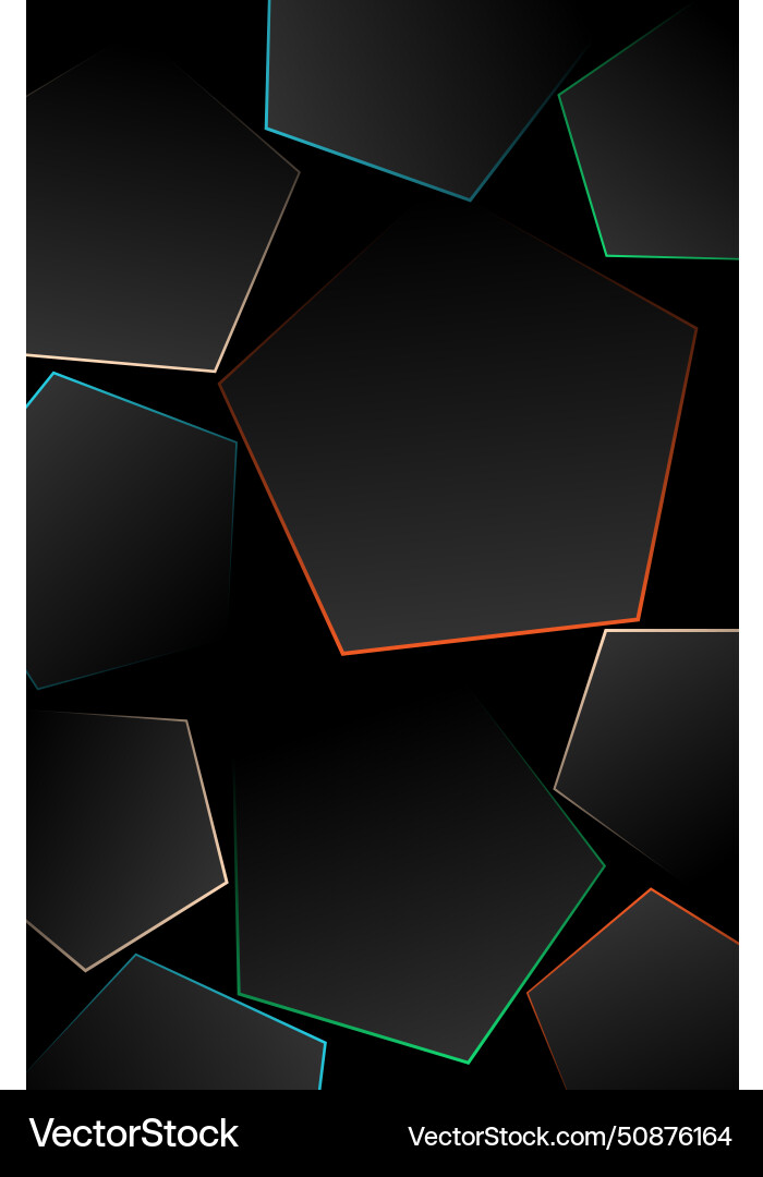 Set of pentagonal figures Royalty Free Vector Image