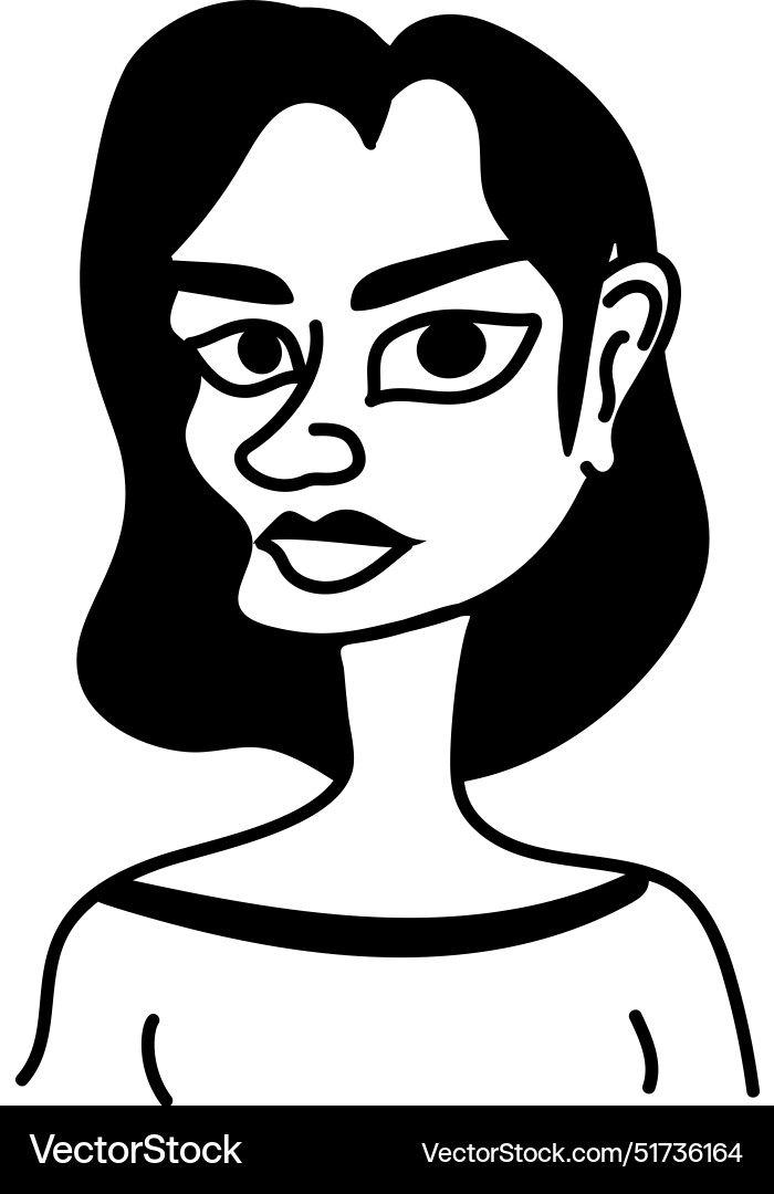 Ugly girl Royalty Free Vector Image - VectorStock