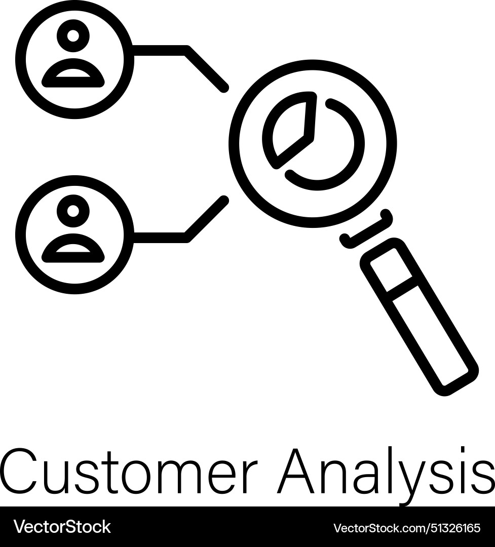 Customer analysis Royalty Free Vector Image - VectorStock