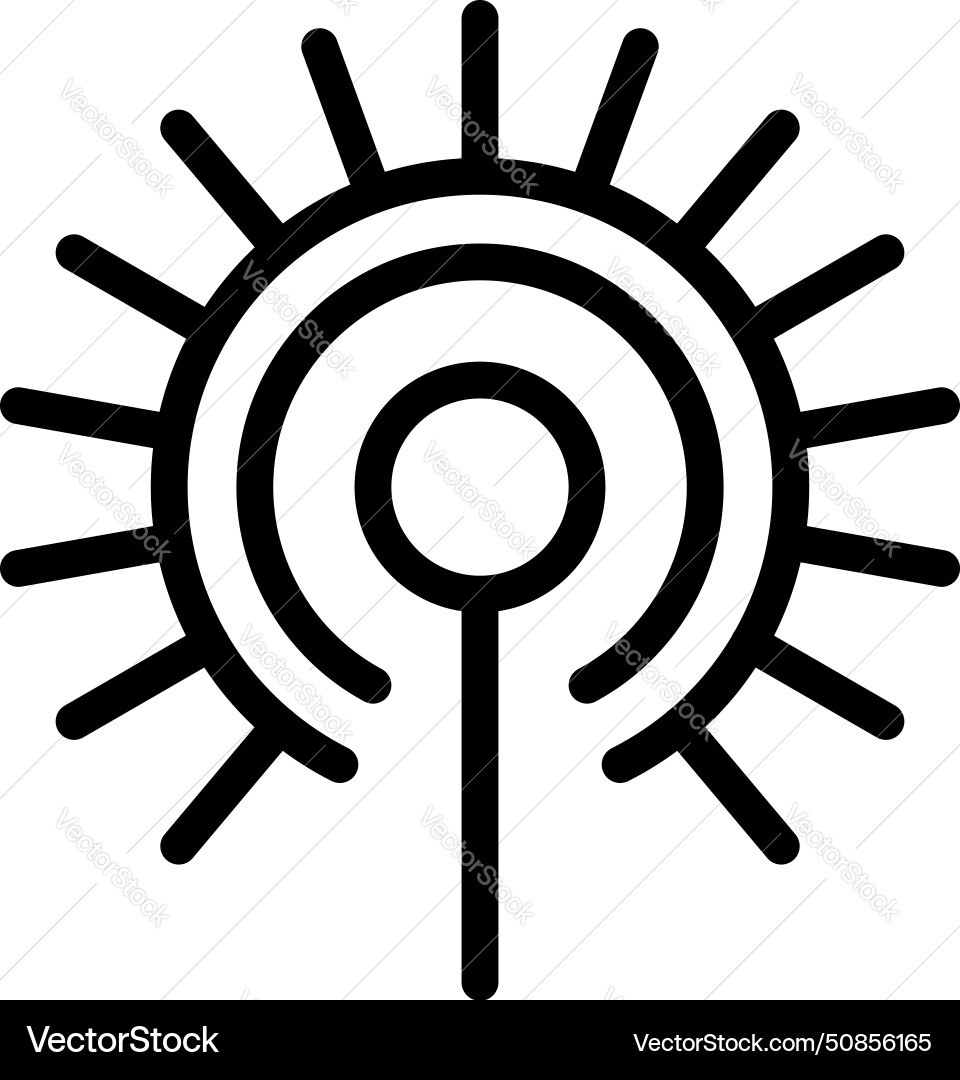 Laser light icon outline futuristic Royalty Free Vector