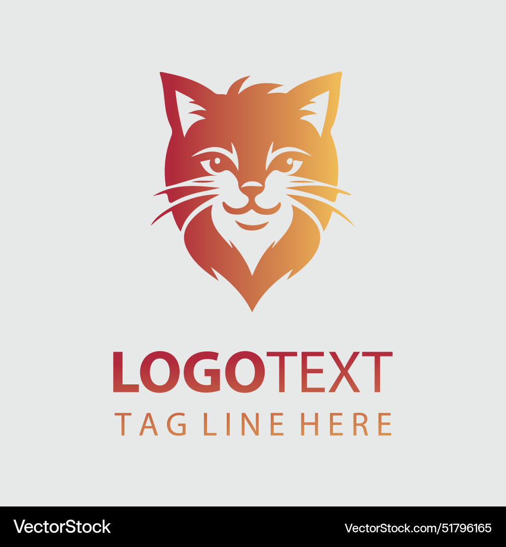 Pet cat logo Royalty Free Vector Image - VectorStock