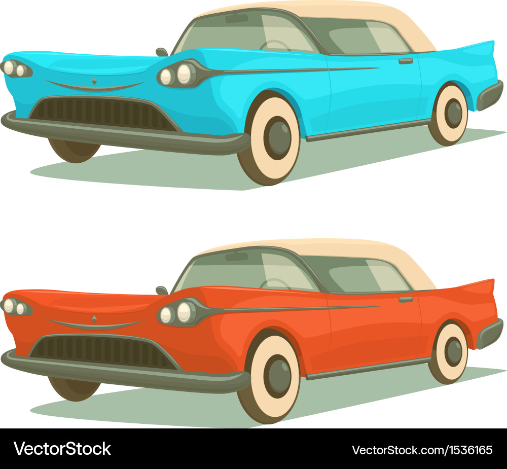 Retro cars Royalty Free Vector Image - VectorStock