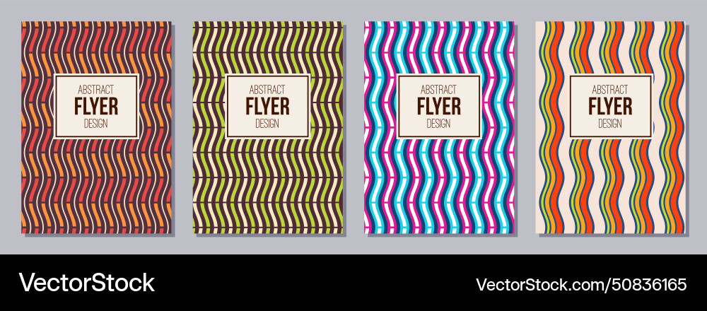 Set of flyers posters banners placards Royalty Free Vector