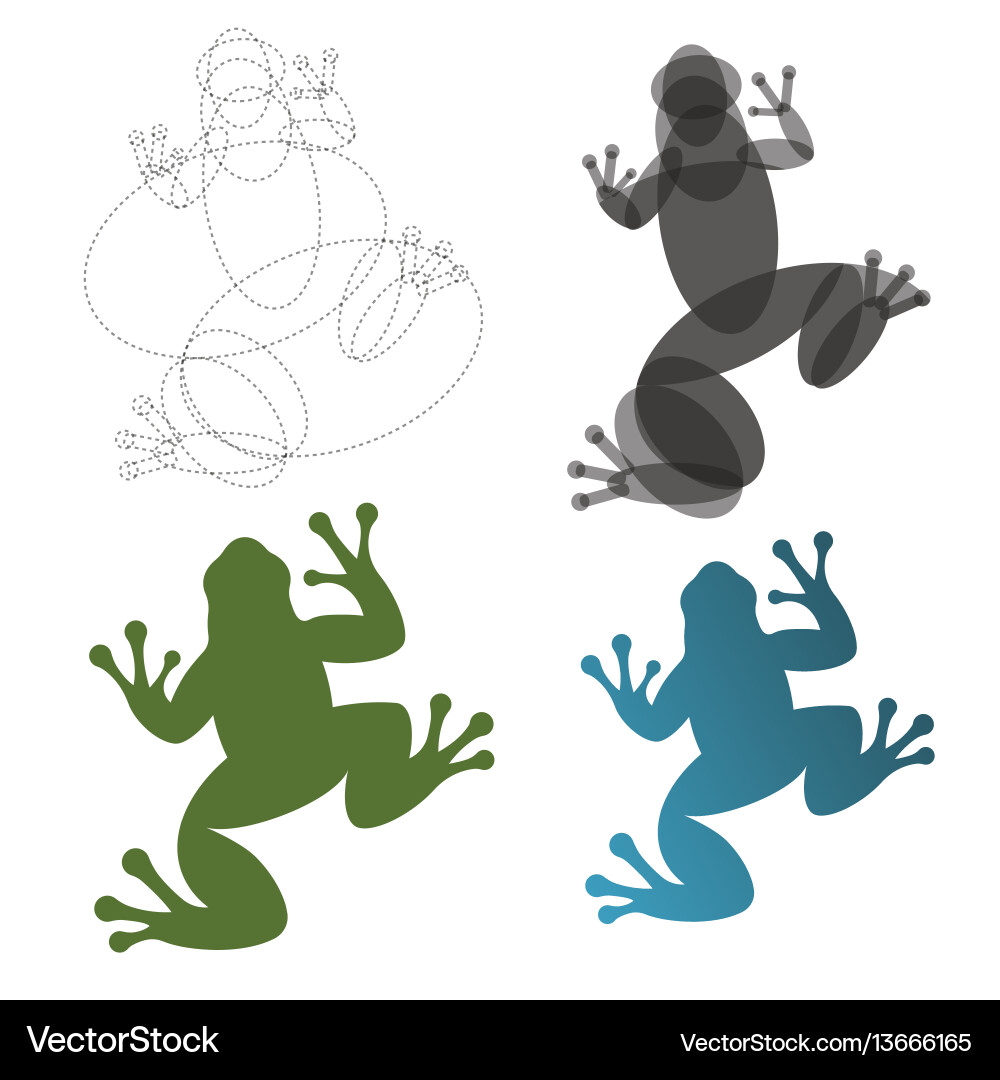 Toad frog construction mark Royalty Free Vector Image