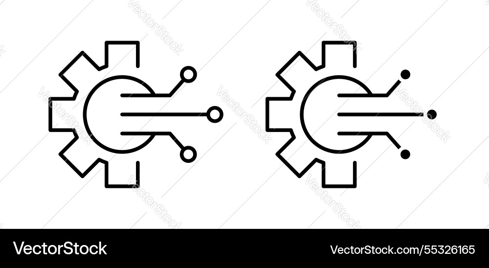 Transform icons pack in black flat and strokes Vector Image