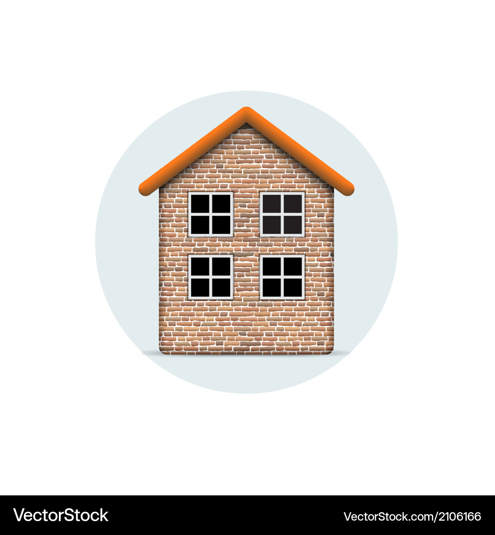 Brick house Royalty Free Vector Image - VectorStock
