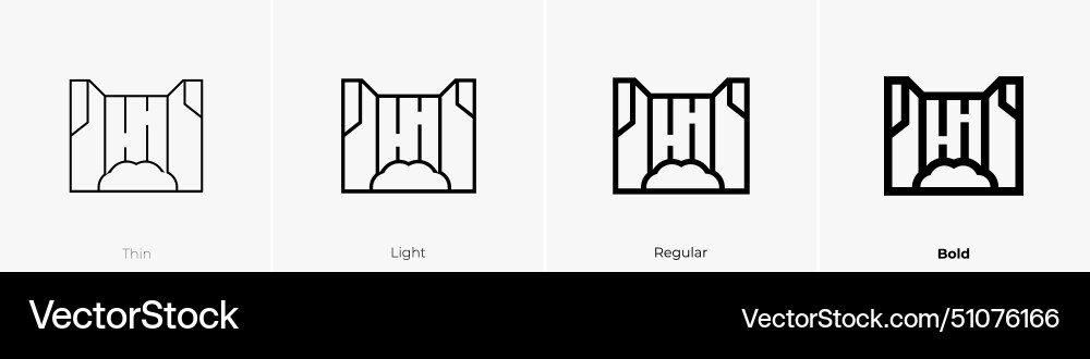 Cascade-Symbol dünnes Licht regelmäßig und kühn Stil