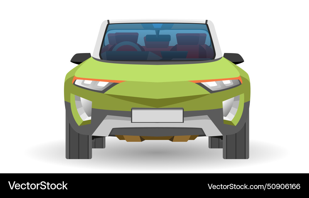 Front view car Royalty Free Vector Image - VectorStock