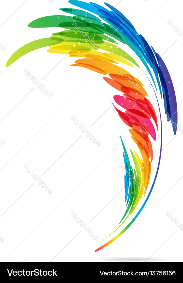 Multicolored Feather Art Royalty Free Vector Image