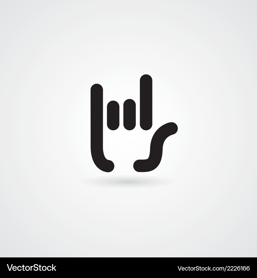 Rock and roll sign Royalty Free Vector Image - VectorStock