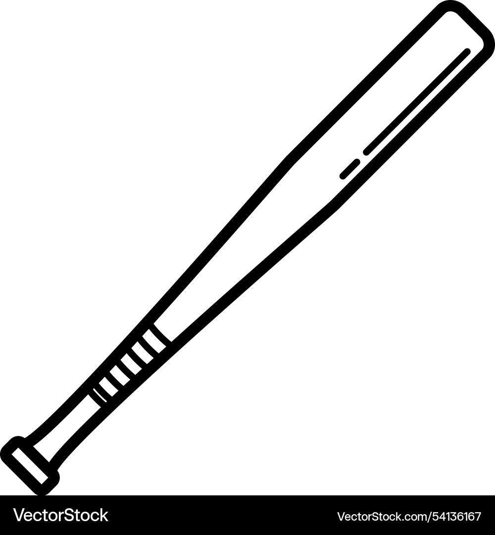 Baseball bat - simple icon Royalty Free Vector Image