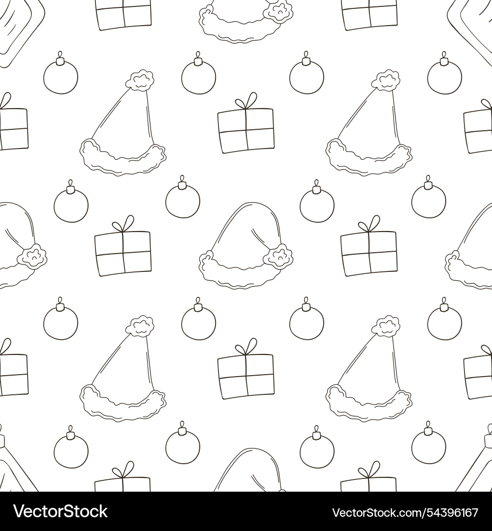 Christmas background coloring pattern in hand Vector Image