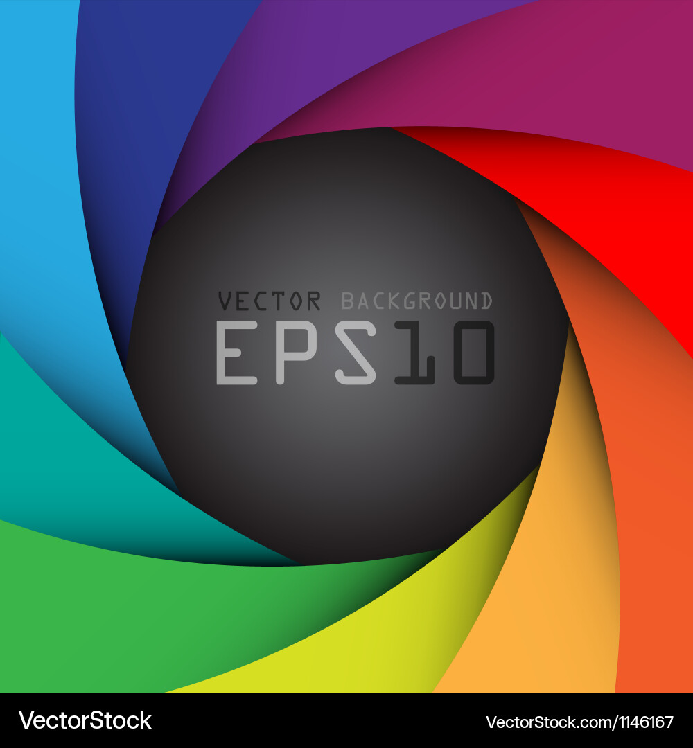 Colorful Camera Shutter Background Royalty Free Vector Image