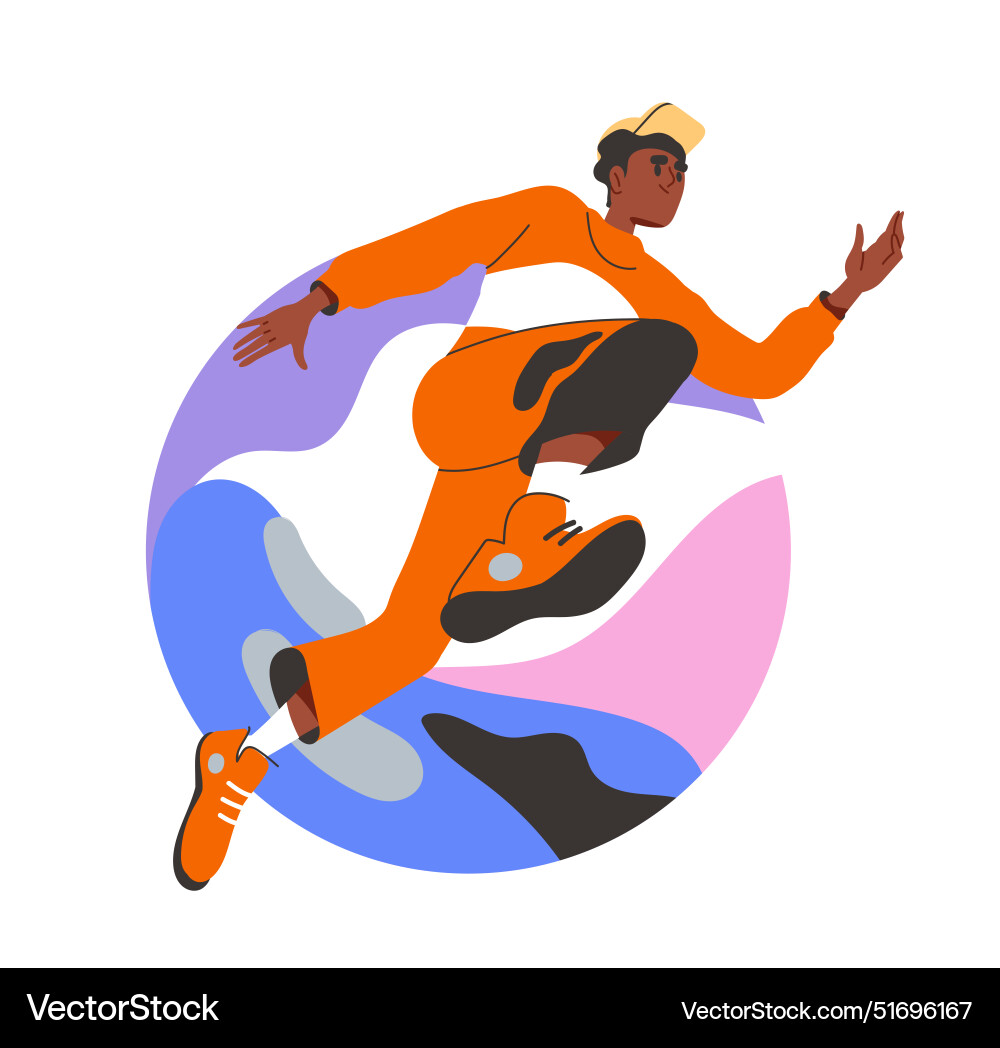 Energetic happy young person Royalty Free Vector Image