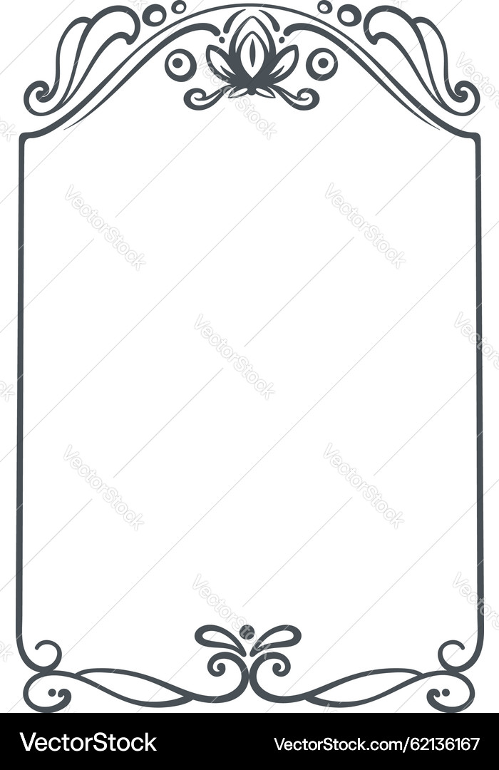 Floral Lotus Frame (62136167) – Royalty-Free Vector | VectorStock