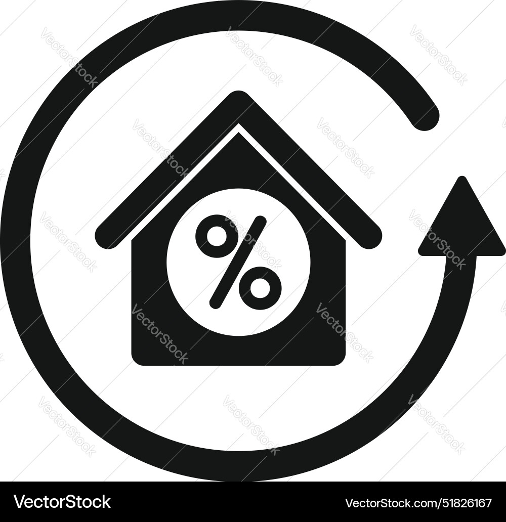 House price increasing showing growth in real Vector Image