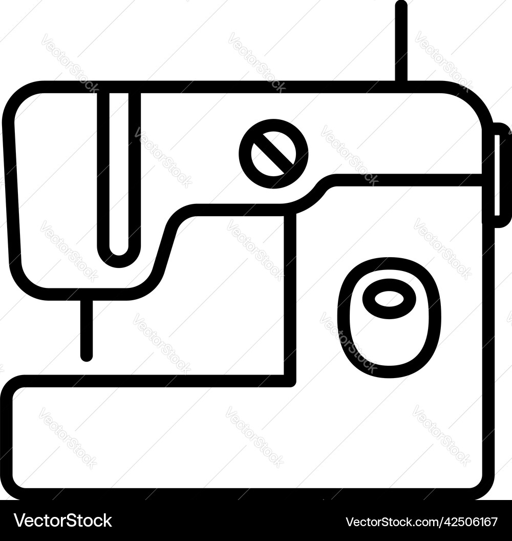 Modern sewing machine icon Royalty Free Vector Image
