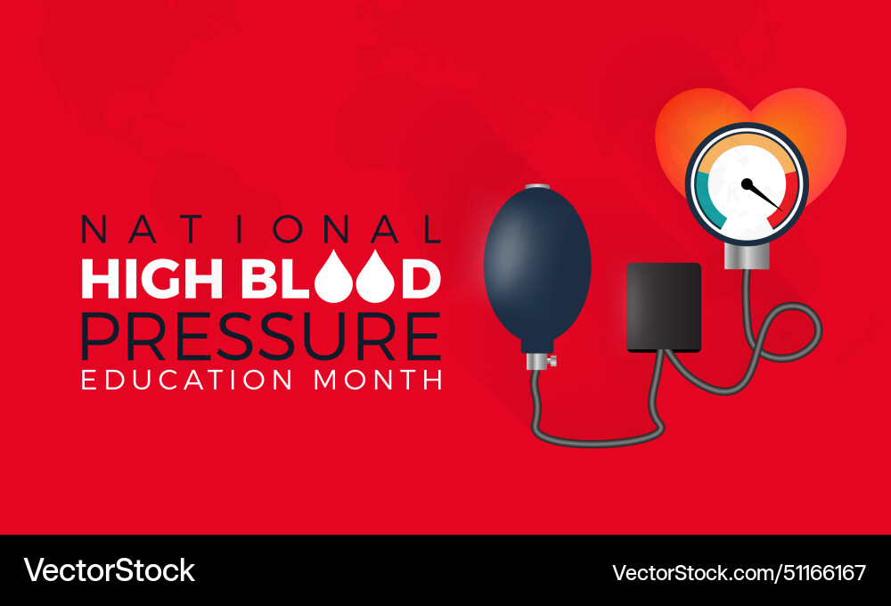 National high blood pressure education month Vector Image