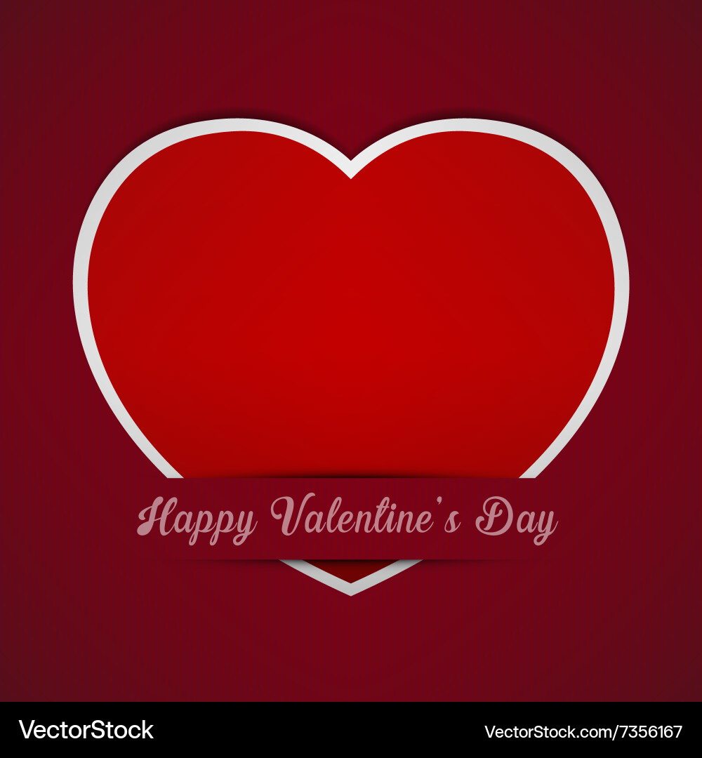 Red heart paper background Royalty Free Vector Image