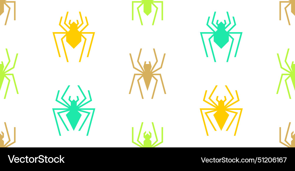 Seamless pattern with spiders Royalty Free Vector Image