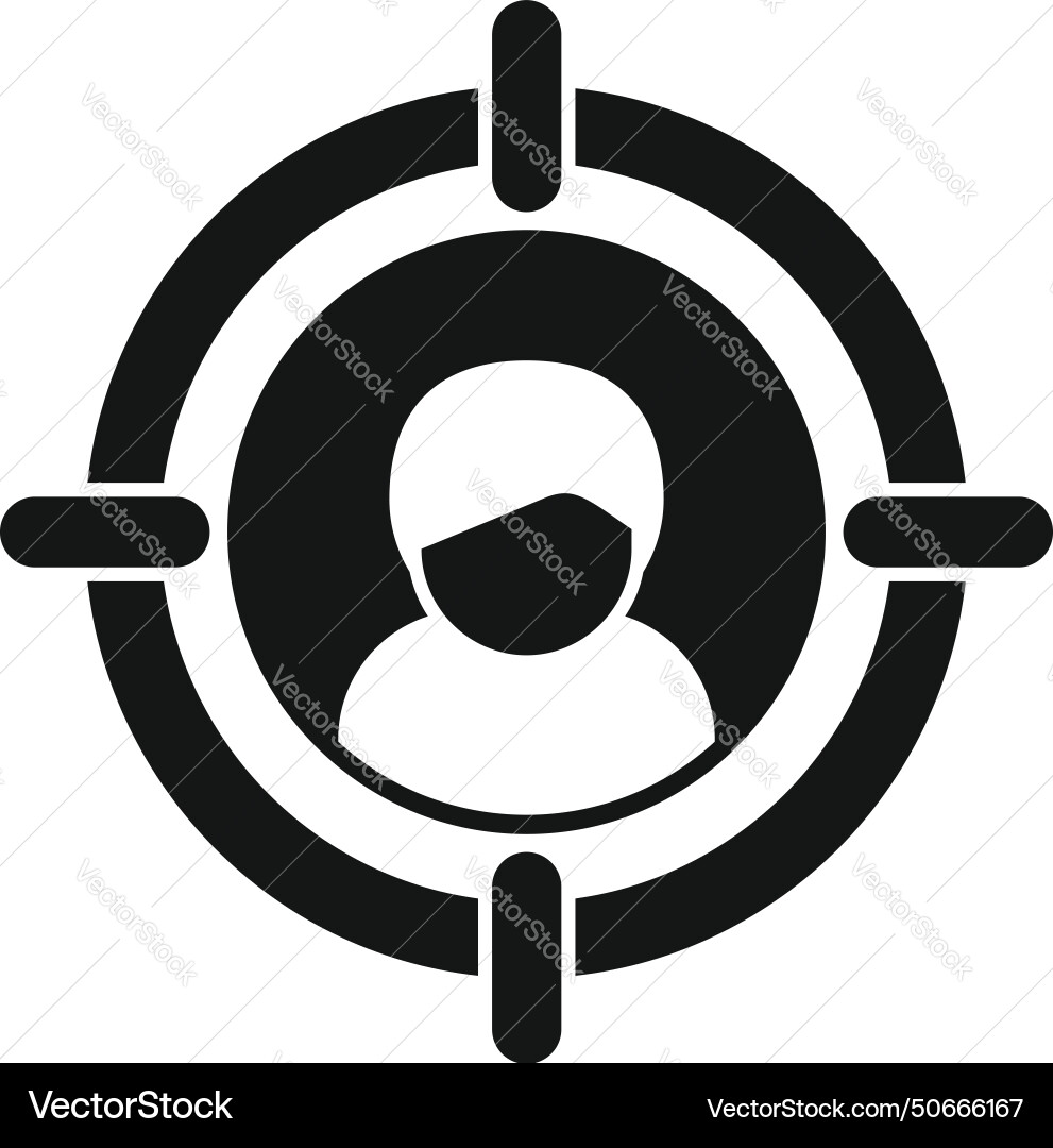 Target vacancy candidate icon simple human Vector Image