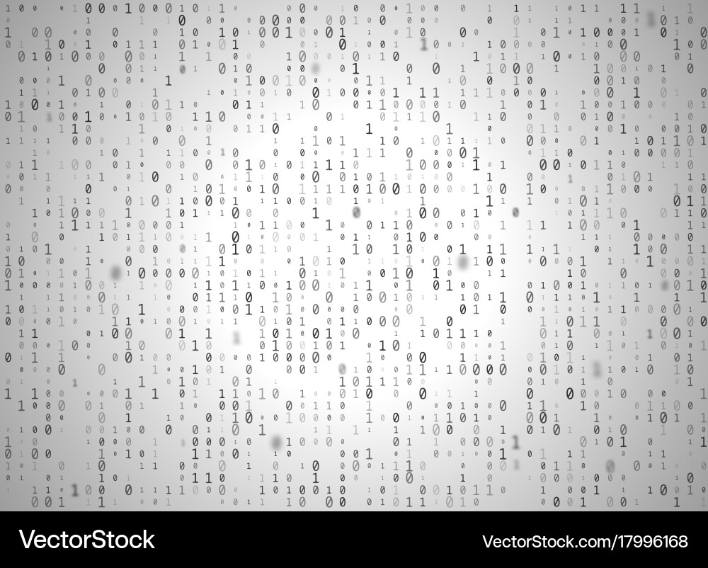 Binärcode Weiß Hintergrund Big Data Lizenzfreier Vektor