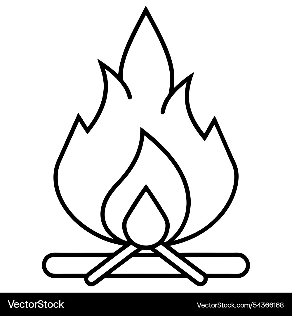 Bonfire icon Royalty Free Vector Image - VectorStock