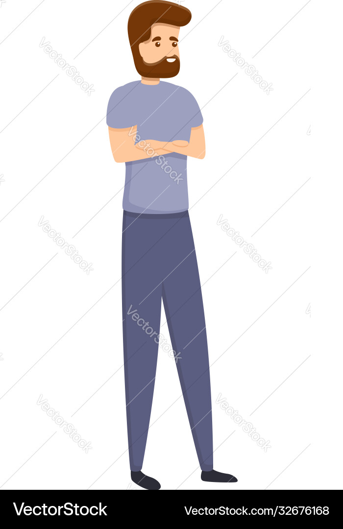 Dog handler icon cartoon style Royalty Free Vector Image