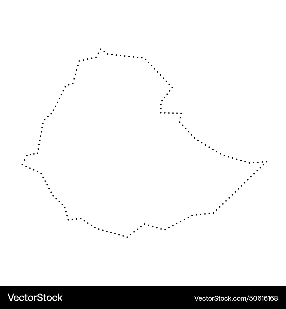 Ethiopia dotted outline map Royalty Free Vector Image