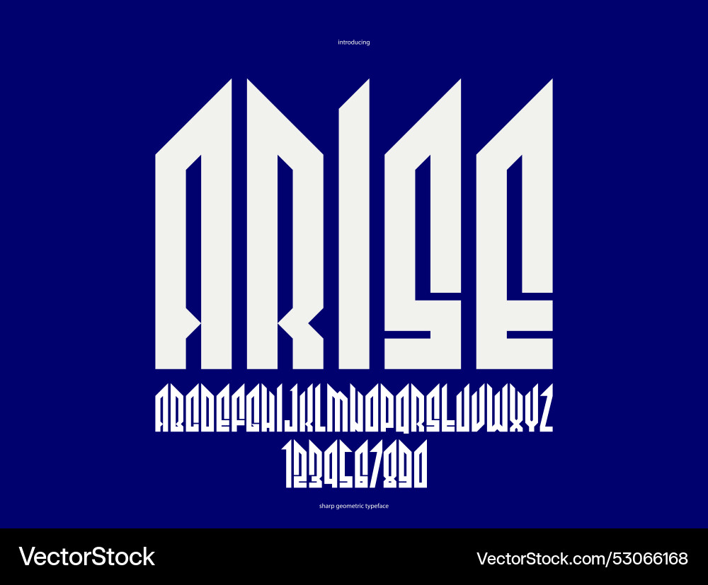 Sharp and bold tall gothic font for logo creation Vector Image