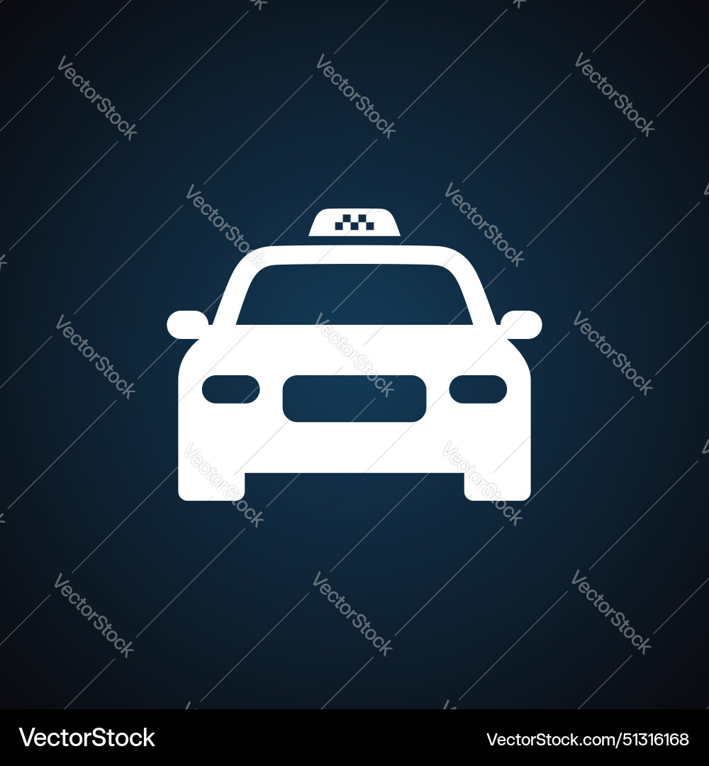 Taxi car logo icon front view service Royalty Free Vector