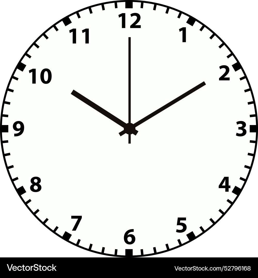 Wall clock icon time silhouette Royalty Free Vector Image