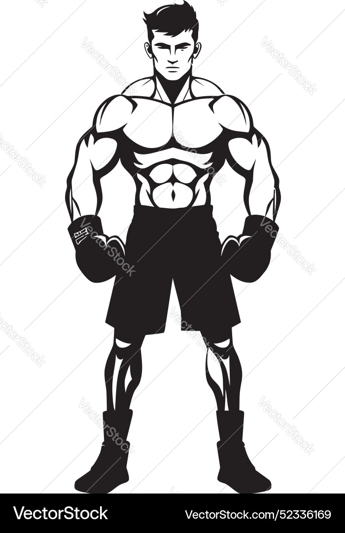 Boxing legend iconic emblematic boxer ring Vector Image