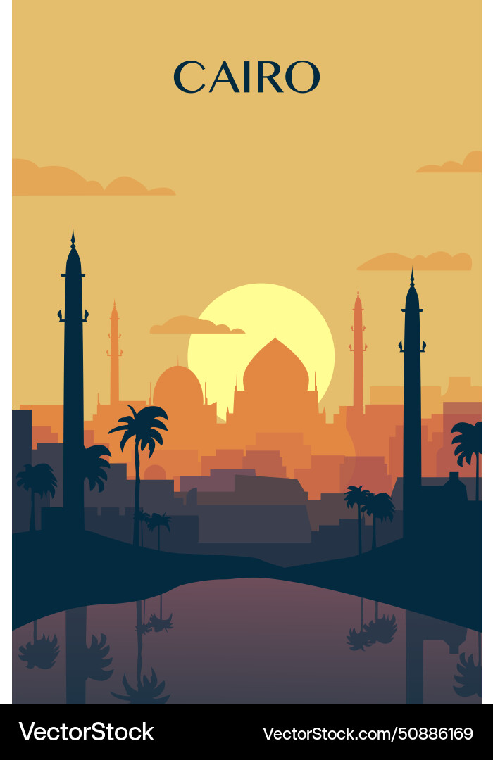 Cairo poster Royalty Free Vector Image - VectorStock