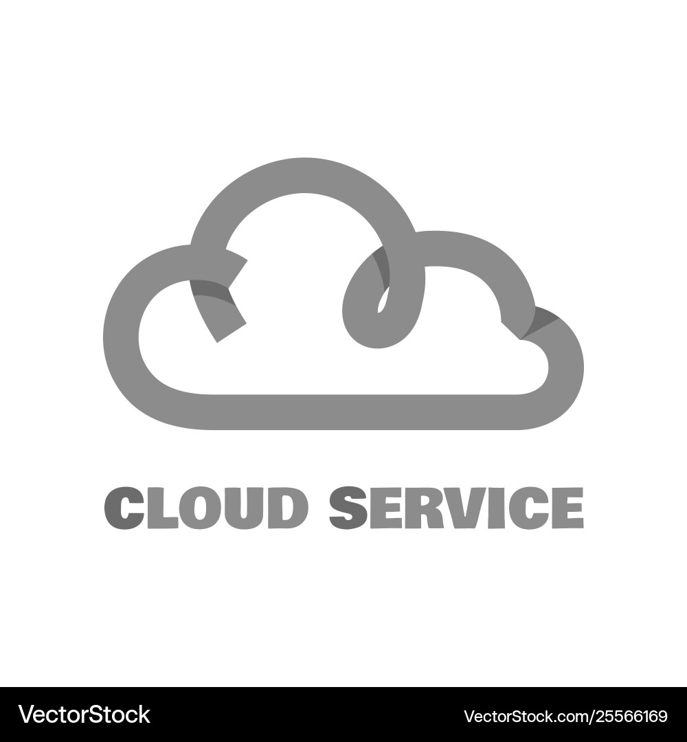 Cloud service pictograph Royalty Free Vector Image