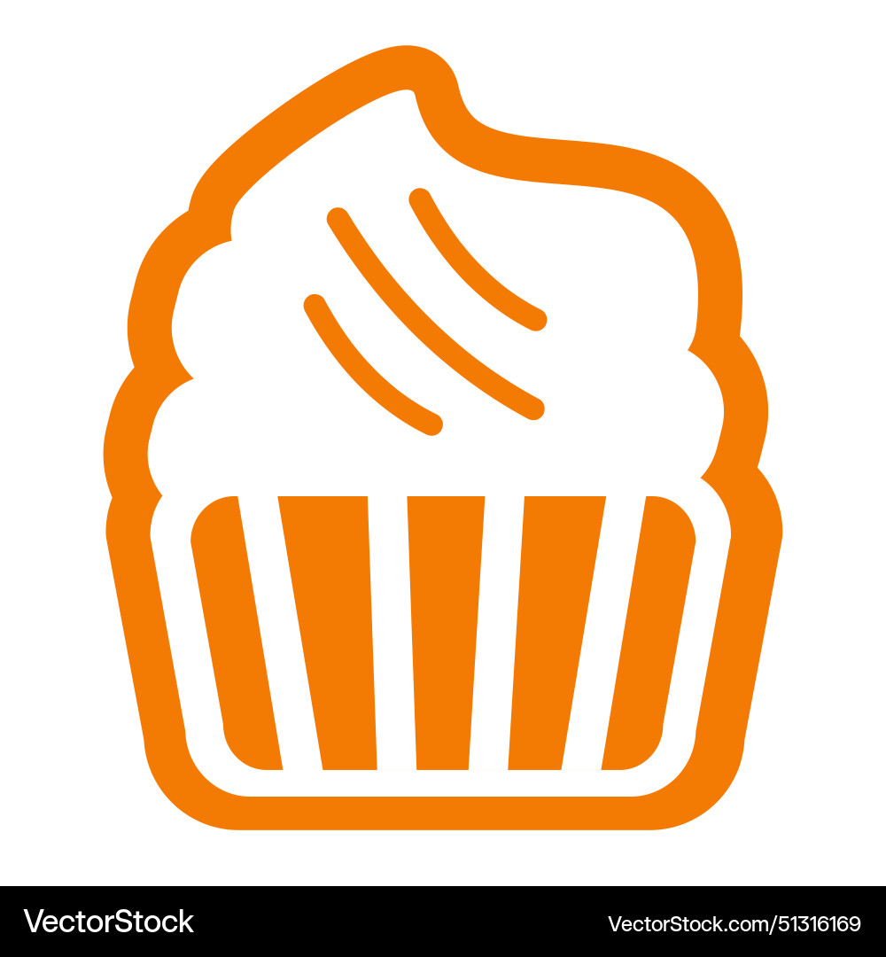 Cupcake muffin logo design in minimalistic style Vector Image