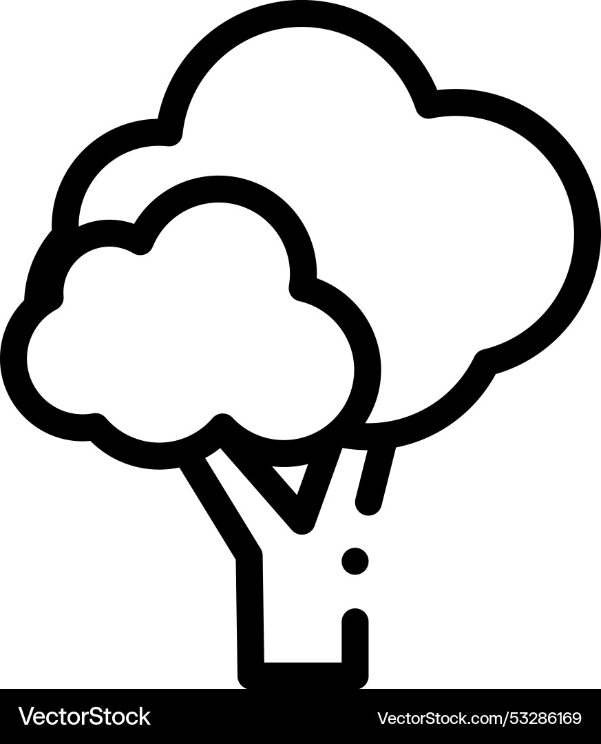 Ebony icon thin linear style design isolated Vector Image