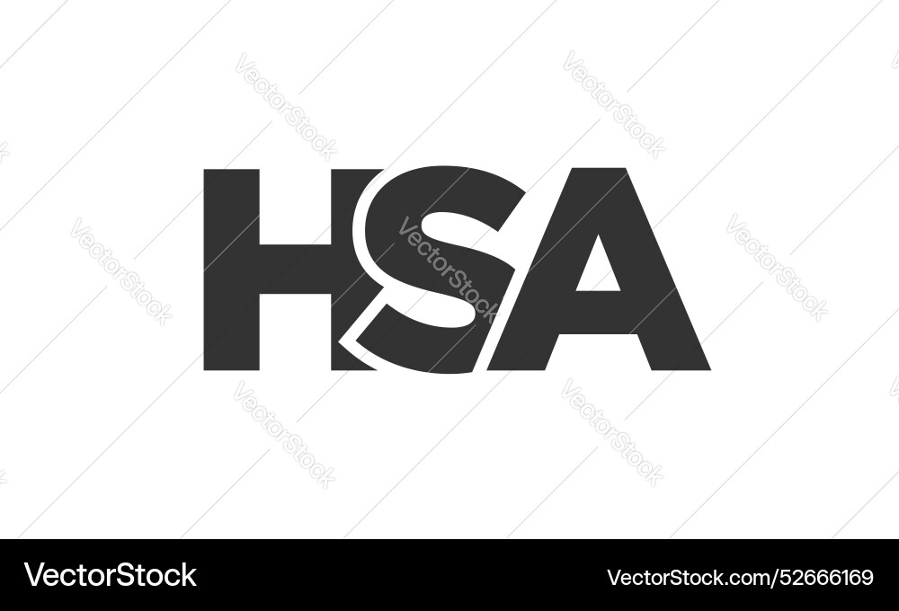 Hsa logo design template with strong and modern Vector Image