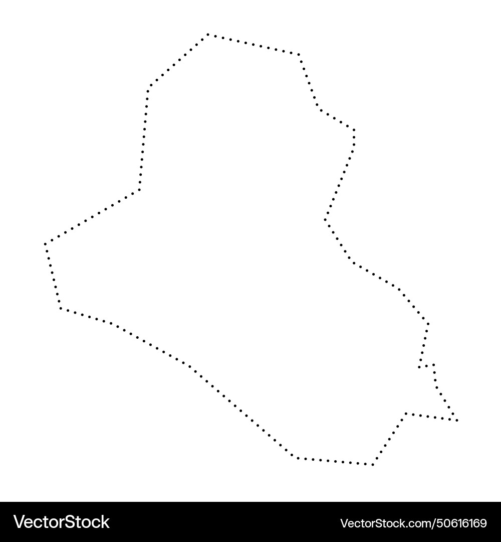 Iraq dotted outline map Royalty Free Vector Image