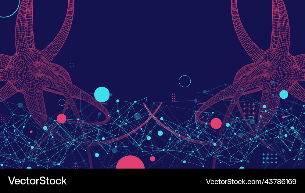 Microbiology science microscopic bacteria Vector Image