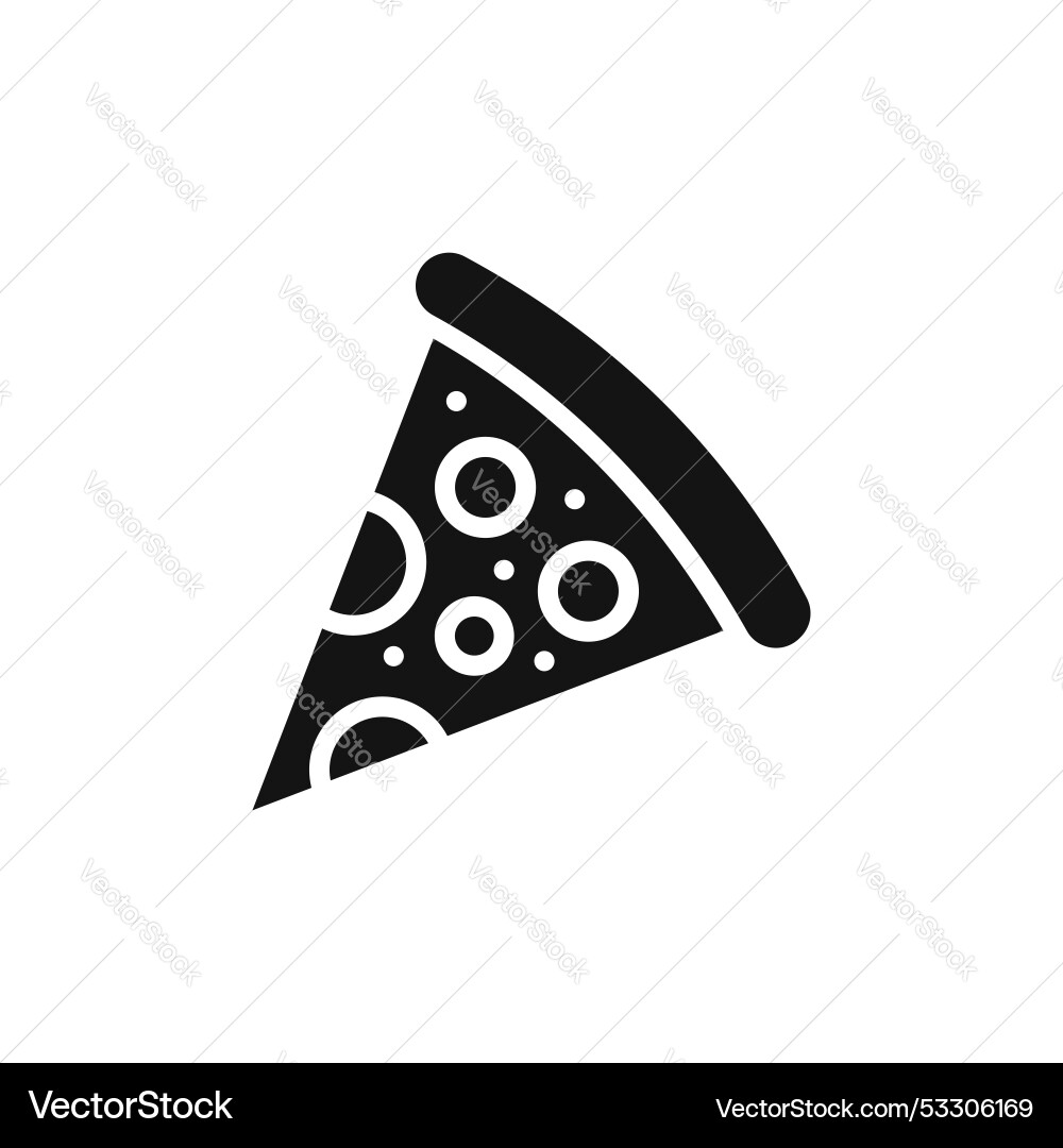 Pizza slice icon set cheese mushroom piece Vector Image